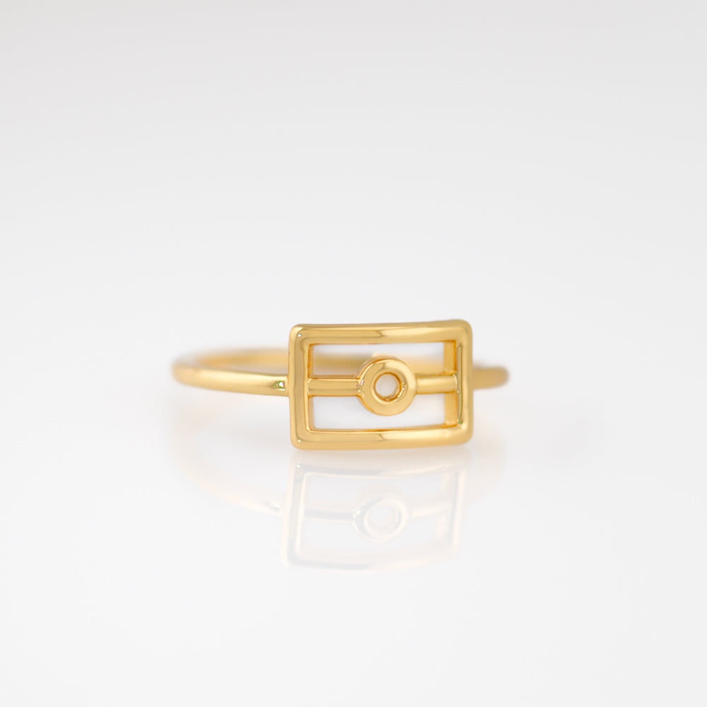 Gold Flag Ring | Aboriginal Flag Ring | BROSISCUS