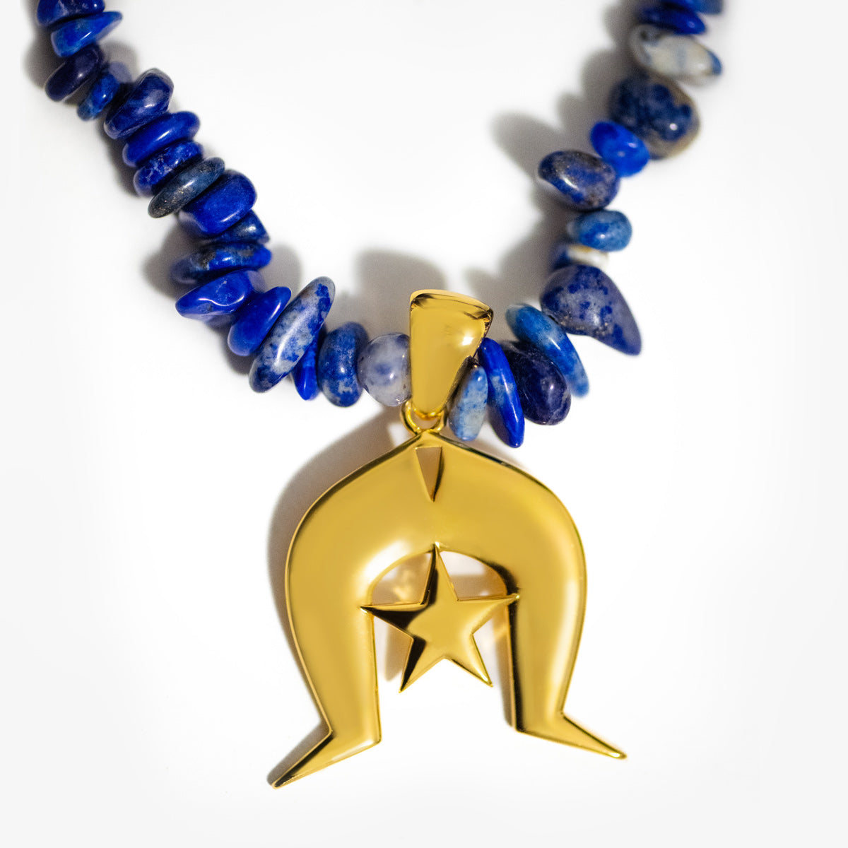 Blue Stone Dhoeri Necklace | Torres Strait Island Jewellery