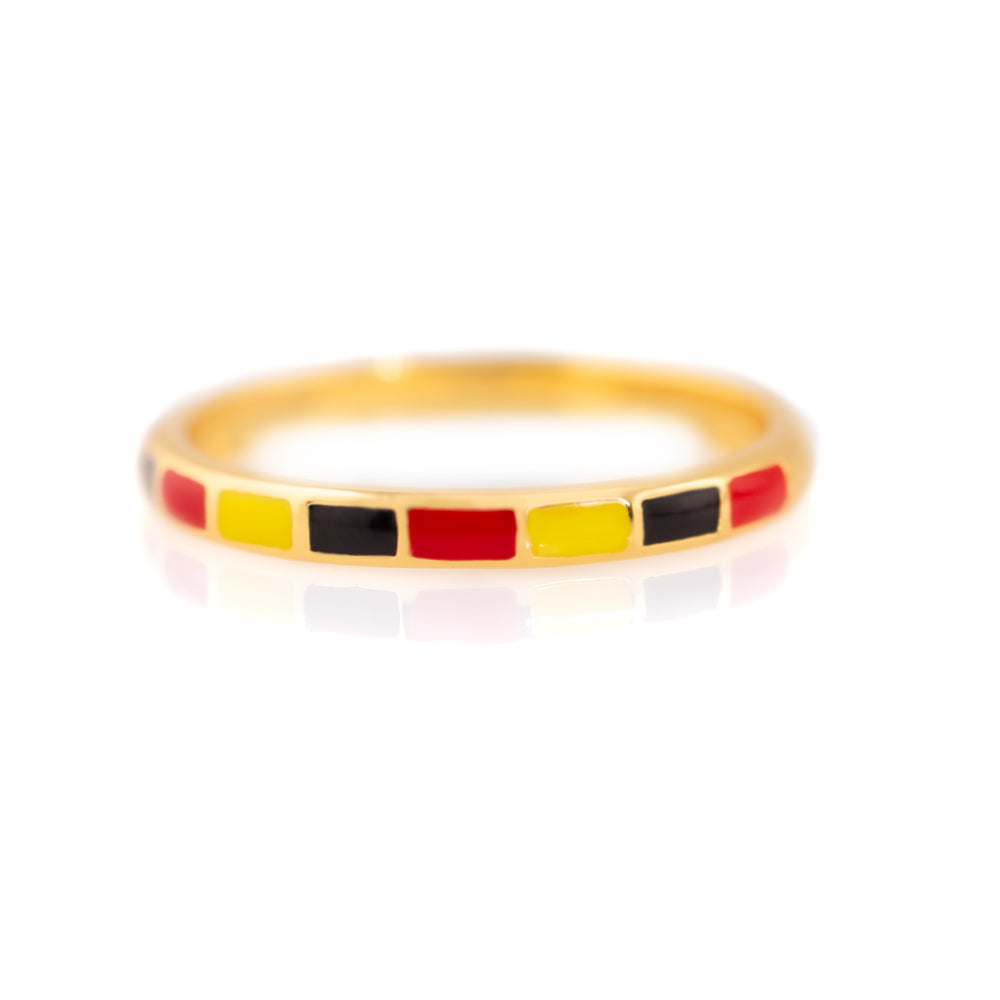 Petite Colours Ring | Aboriginal Flag Ring