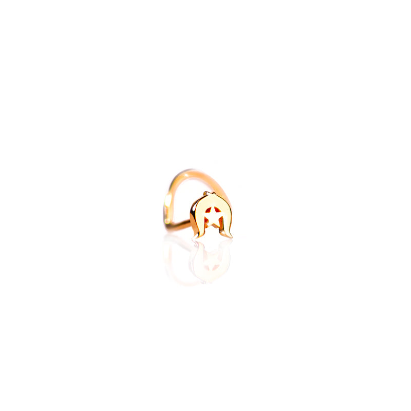 Solid Gold Dhoeri Nose Ring BROSISCUS Jewellery